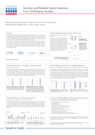 Sensitive and Reliable Variant Detection From Challenging Samples | PDF | Genetics | Science