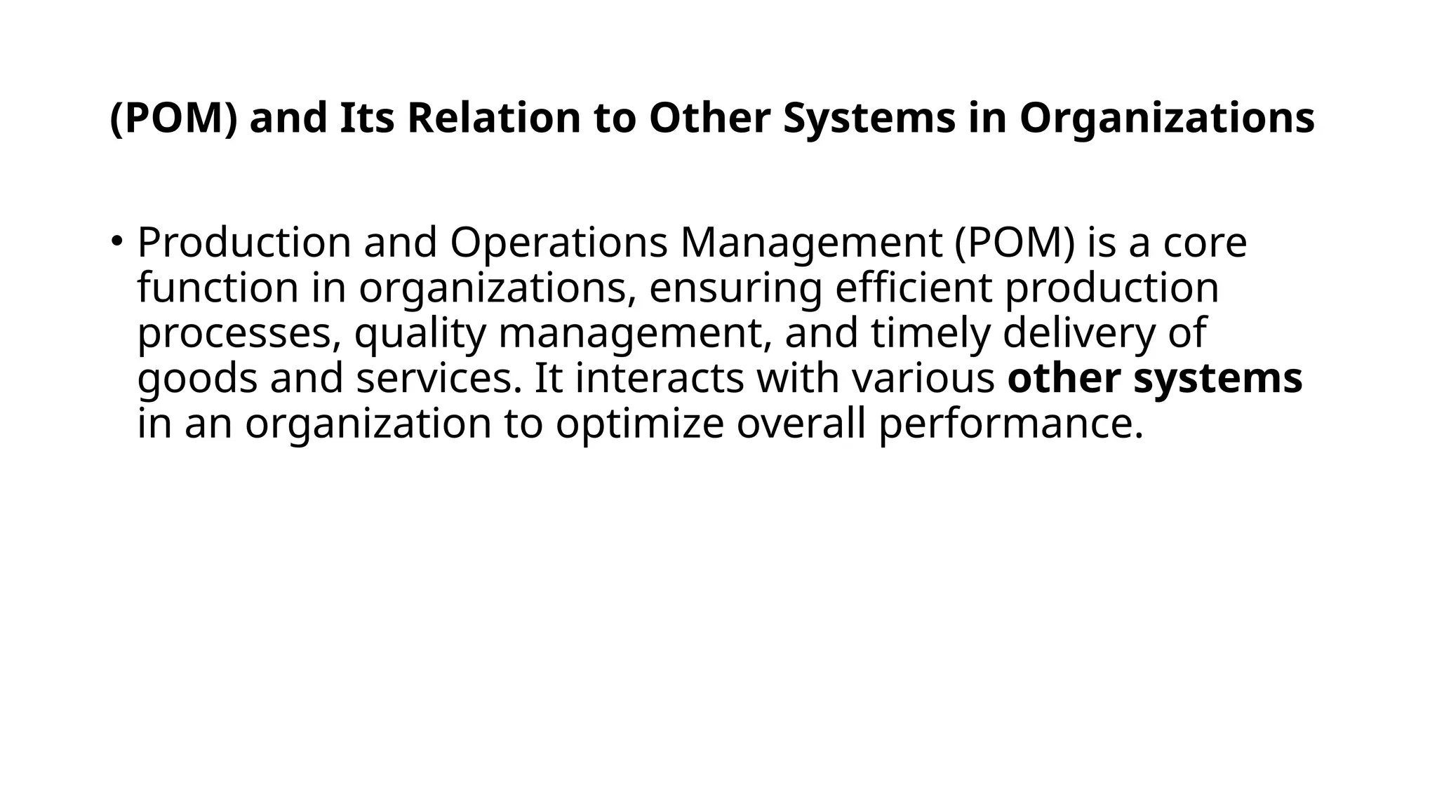Production and operations management ppt | PPTX