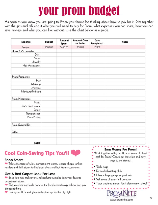 Prom planner-girls-prom-nite-2012 | PDF