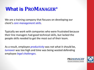 ProManager Executive Overview PowerPoint 092314 | PPTX | Business ...