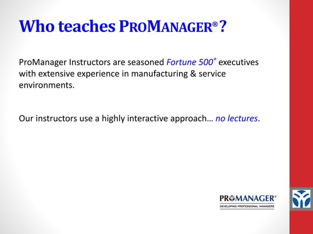 ProManager Executive Overview PowerPoint 092314 | PPT
