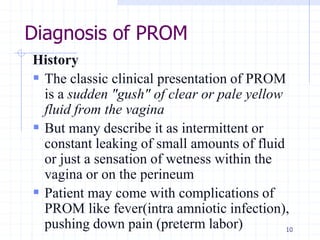 PROM and preterm labor.ppt by Dr. Rabirra | PPT | Pregnancy ...