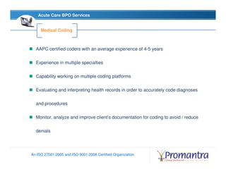 Promantra RCM Capabilities | PPT