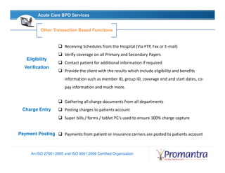 Promantra RCM Capabilities | PPT