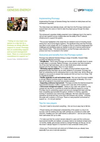Promapp Case Study Genesis Energy | PDF