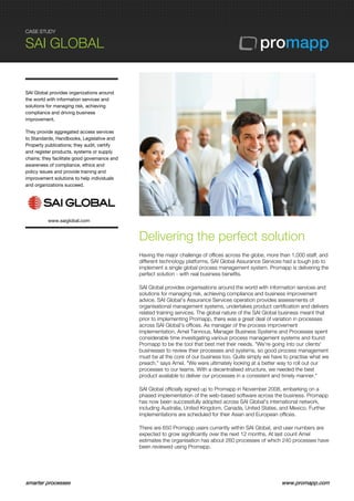 Promapp Case Study SAI Global | PDF