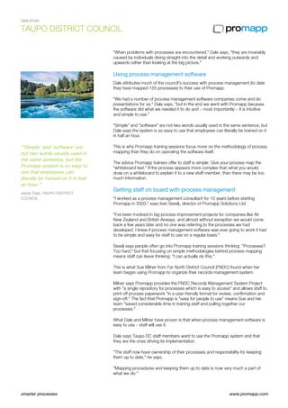 Promapp Case Study Taupo District Council | PDF | Computer Software and ...
