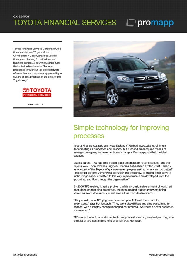 Promapp Case Study Toyota | PDF | Computer Software and Applications ...