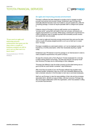 Promapp Case Study Toyota | PDF | Computer Software and Applications ...