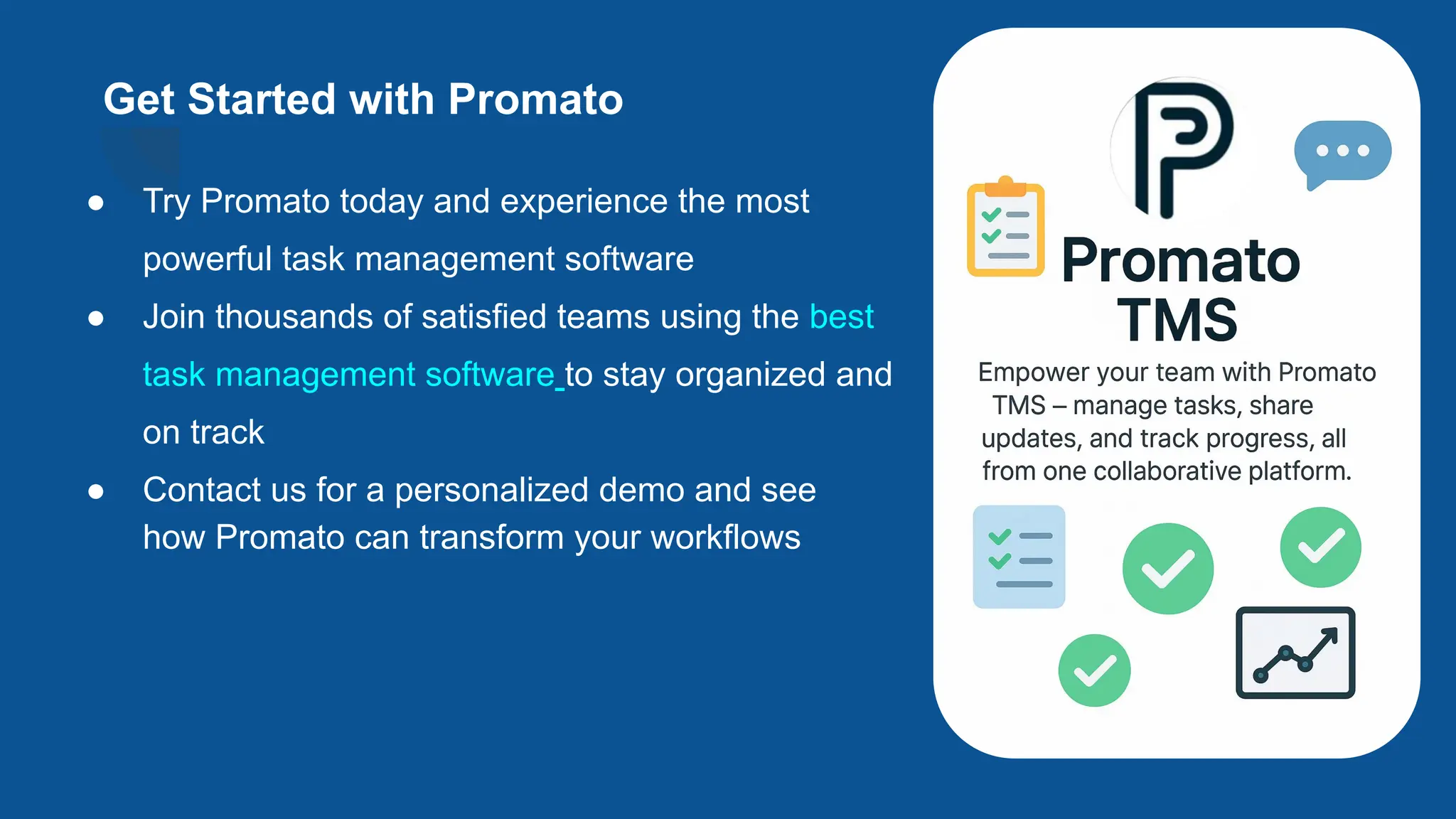 Promato (TMS) Task Management Software | PPT
