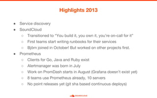 The history of Prometheus at SoundCloud | PDF