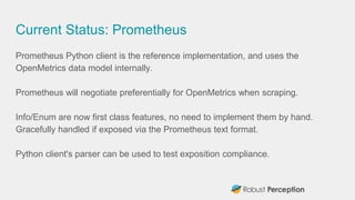 OpenMetrics: What Does It Mean for You (PromCon 2019, Munich) | PPT