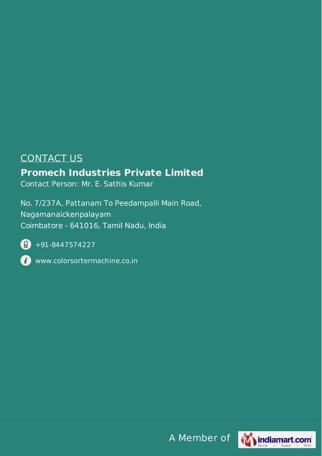 Promech industries-private-limited | PDF | Manufacturing Industry ...