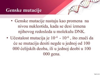 Promene u strukturi i broju hromozoma | PPTX