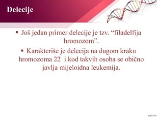 Promene u strukturi i broju hromozoma | PPTX