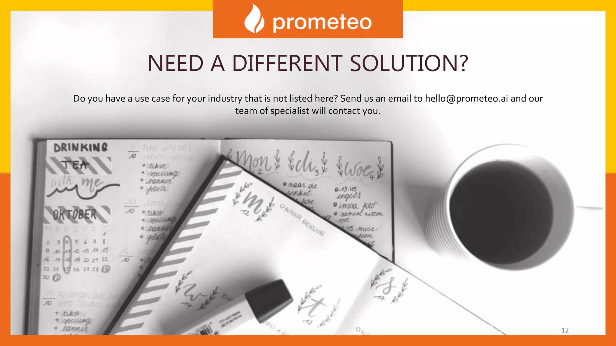 Prometeo AI - Industry solutions for healthcare | PPT