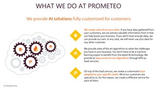 Prometeo AI - Industry solutions for healthcare | PPT