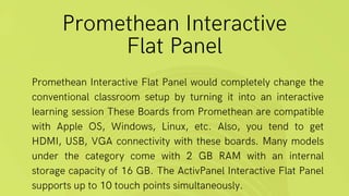 Promethean Interactive Flat Panel-Smart Board | PPTX | Computer ...