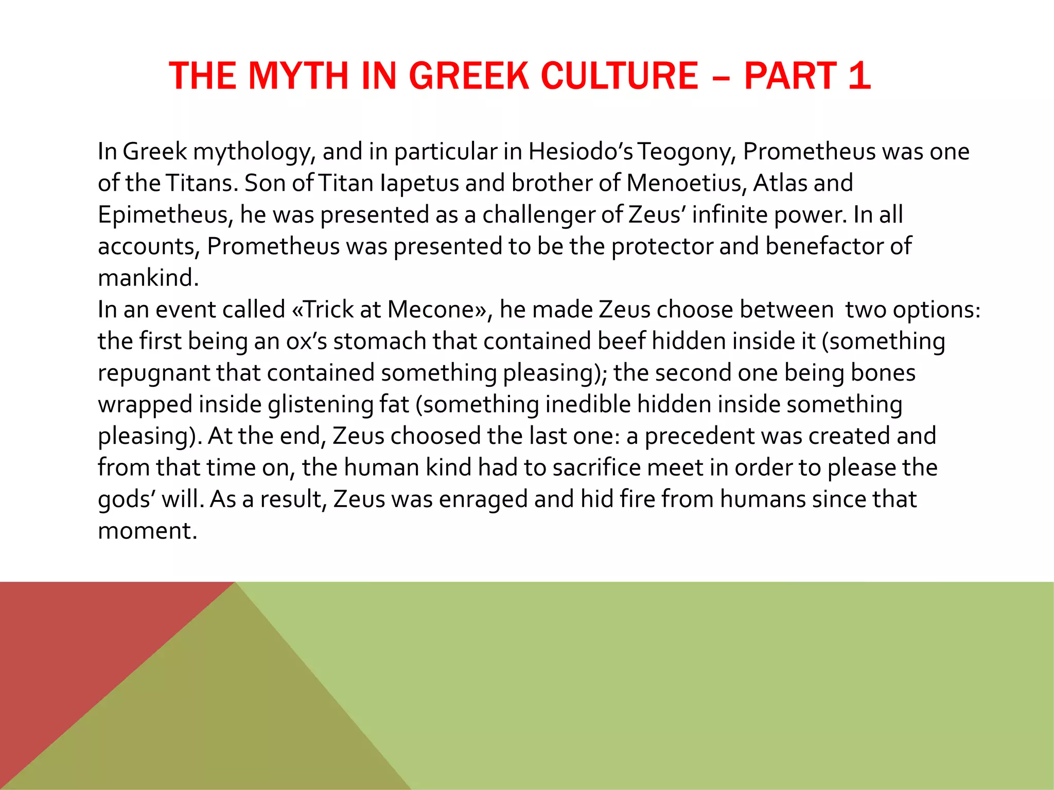 Prometheus myth | PPTX