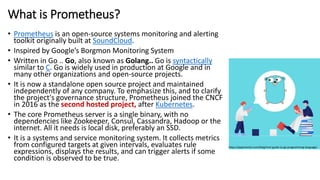 Prometheus - Intro, CNCF, TSDB,PromQL,Grafana | PPT