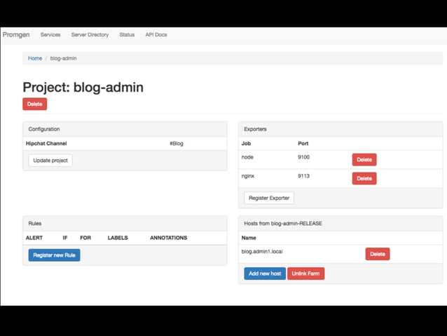 promgen - prometheus managemnet tool / simpleclient_java hacks ...