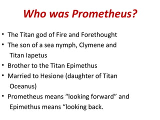 Prometheus myth pgp | PPT