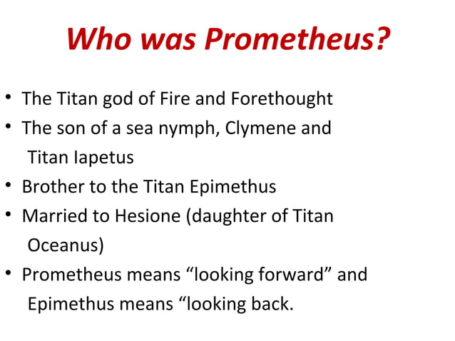 Prometheus myth pgp | PPT