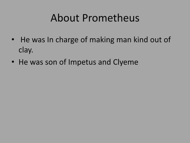 Prometheus powerpoint | PPT