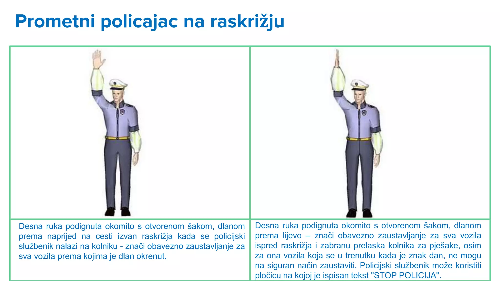 Prometni propisi - Prometni policajac na raskrižju | PPTX