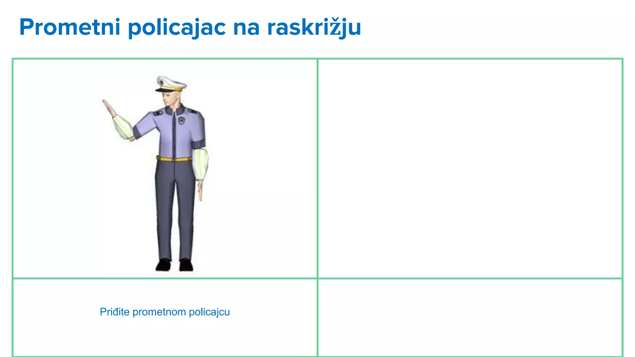 Prometni propisi - Prometni policajac na raskrižju | PPTX