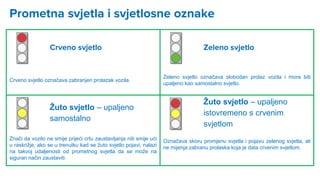 Prometni propisi - Prometni znakovi - Prometna svjetla i svjetlosne ...