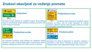 Prometni propisi - Prometni znakovi - Znakovi za vođenje prometa | PPTX