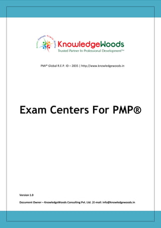 PMP Certification Exam Centers in India | PDF