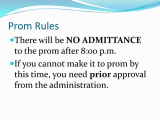 Prom guidelines | PPTX