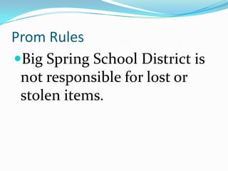 Prom guidelines | PPTX