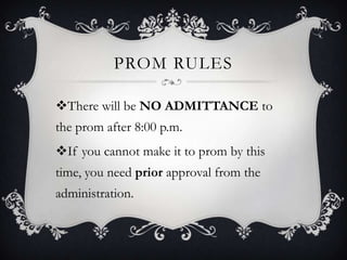 Prom guidelines | PPT