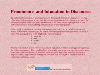Prominence and intonation | PPT