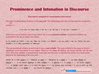 Prominence and intonation | PPT