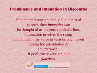 Prominence and intonation | PPT