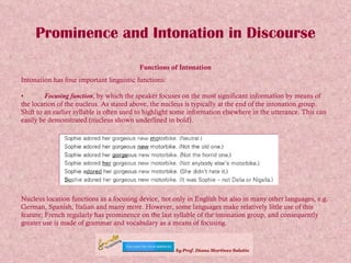 Prominence and intonation | PPT
