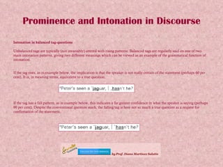 Prominence and intonation | PPT