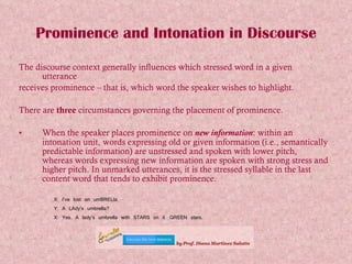 Prominence and intonation | PPT