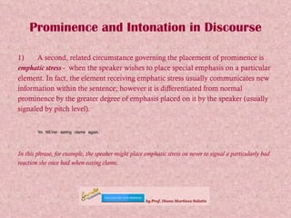 Prominence and intonation | PPT