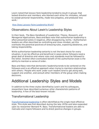 Prominent leadership styles | DOCX