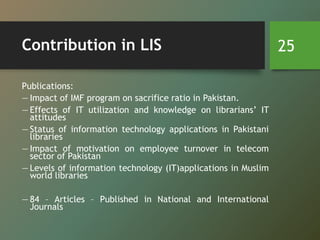 Prominent lis professionals in pakistan | PPT