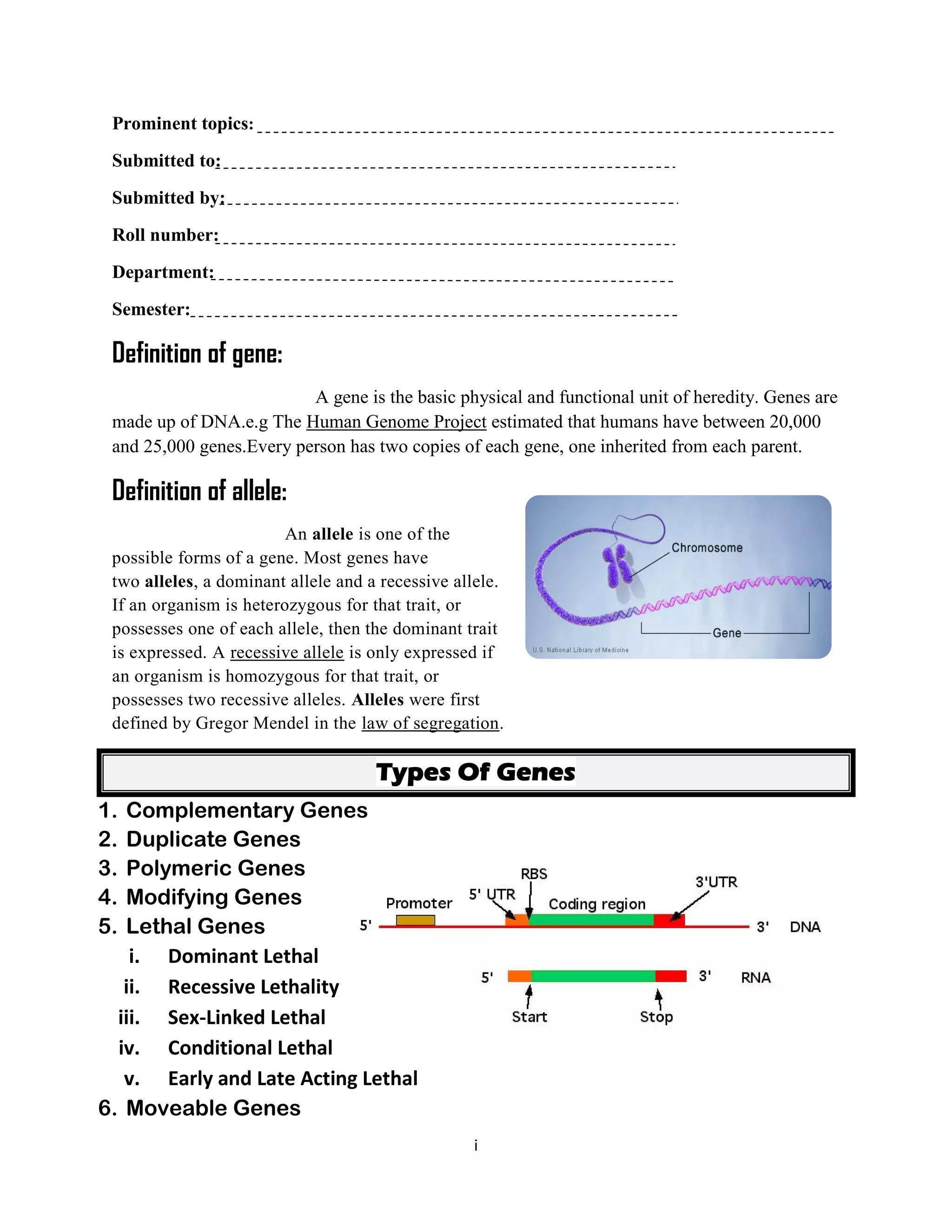 definition of gene,allele,types of gene,structure of gene and heredity ...