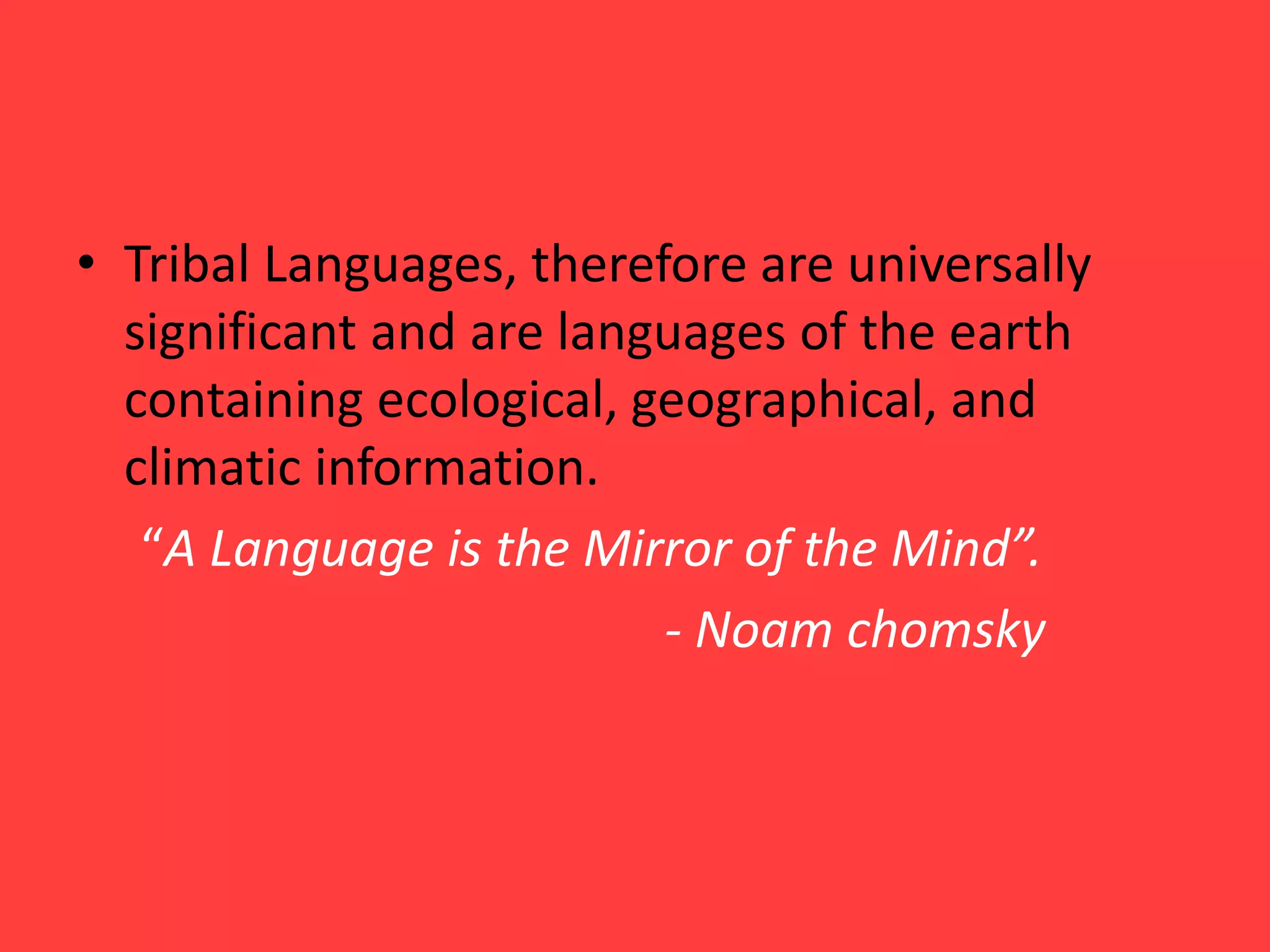Prominent tribal languages in india | PPTX
