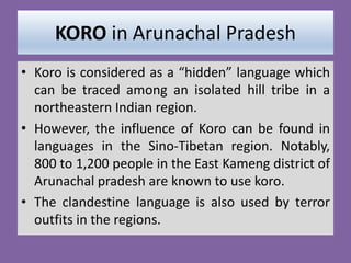 Prominent tribal languages in india | PPTX