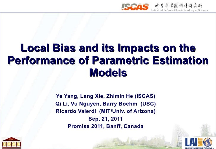 Promise 2011 Local Bias And Its Impacts On The Performance Of Param…