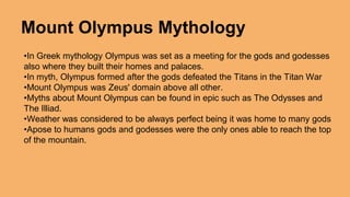 Promise mt olympus | PPTX | Geography | Science